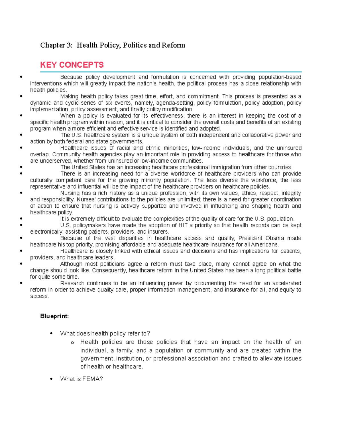 Chapter 3: Health Policy Dynamics and Political Influence Analysis ...