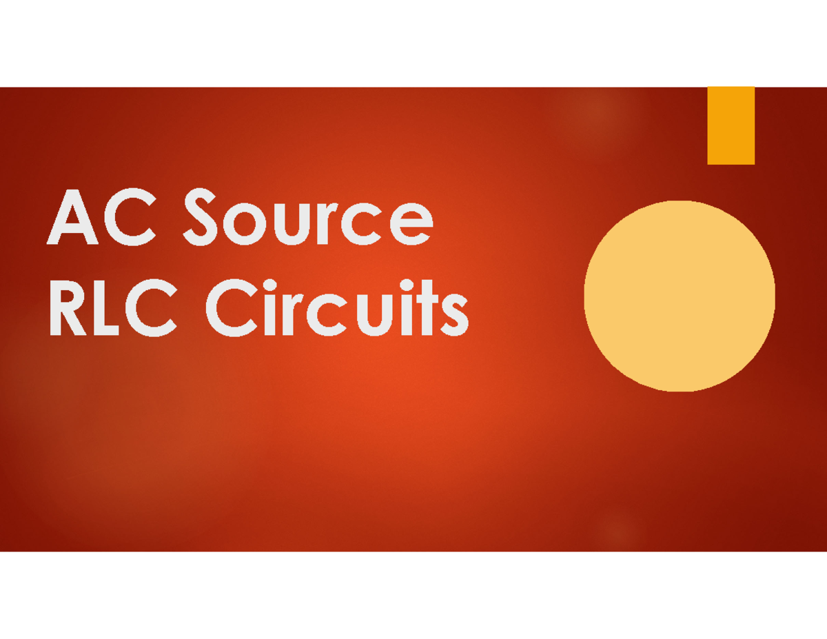 Series RLC AC source transient response analysis - AC SourceRLC ...