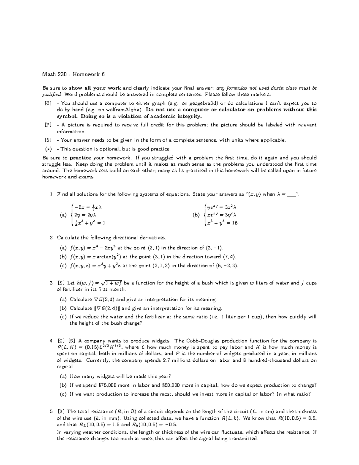 Math 230 - Homework 6: Problem Solving Strategies & Guidance - Studocu
