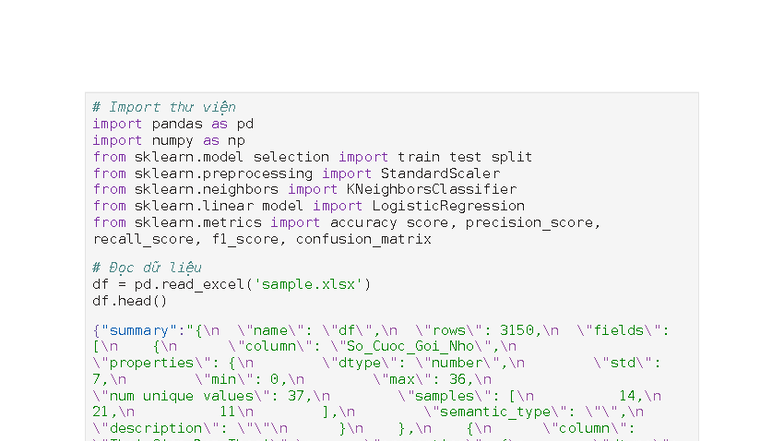 KNN & Logistic Regression Model Evaluation - 11235589 - Studocu