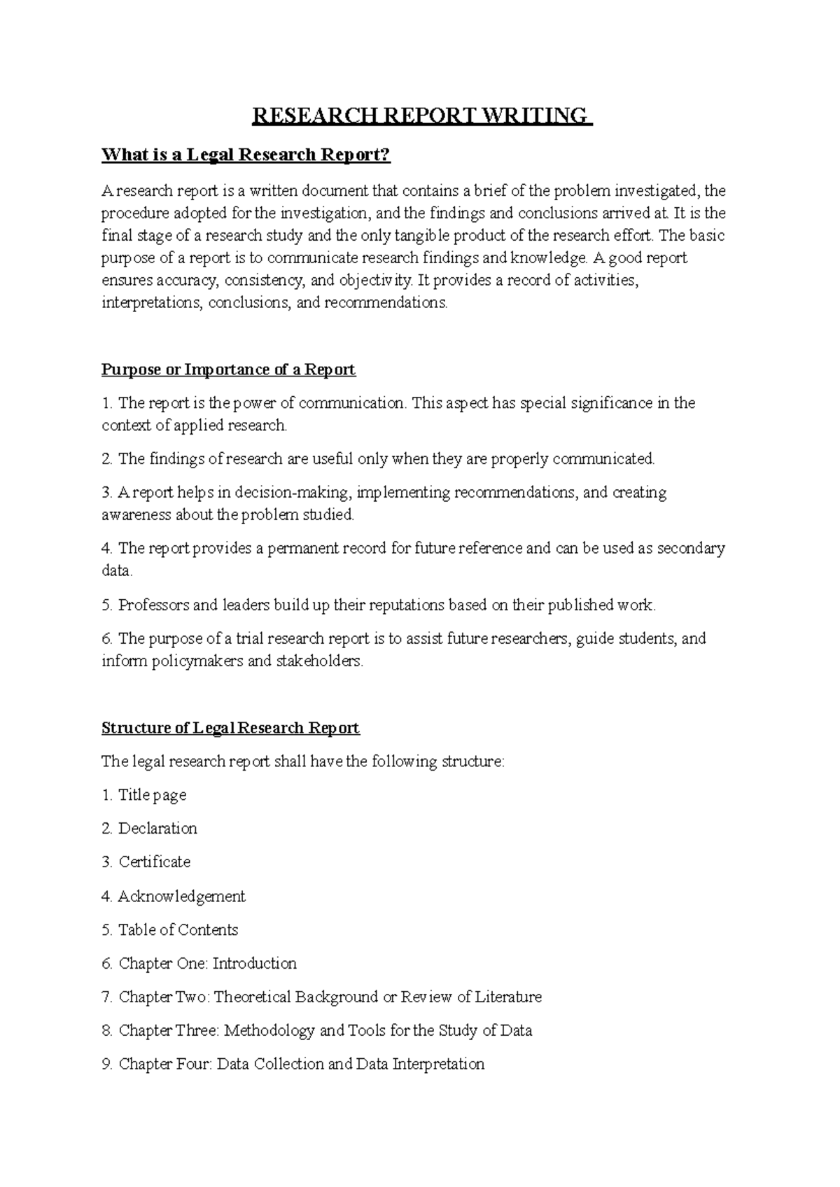 Legal Research Report Writing: Structure, Importance, and Methodology ...