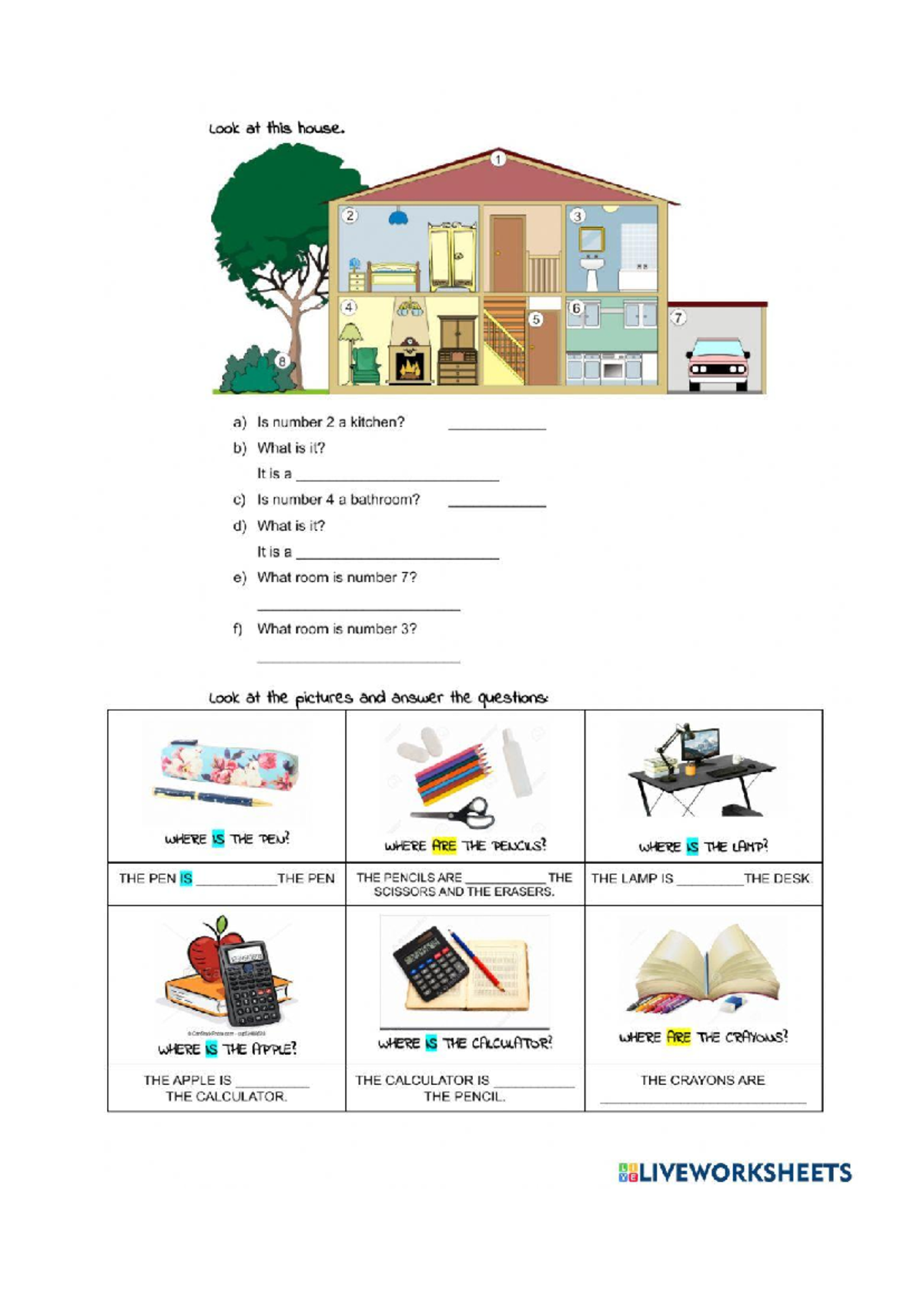 Unit 4 - Home Activities: Group Worksheet for Rooms - Studocu