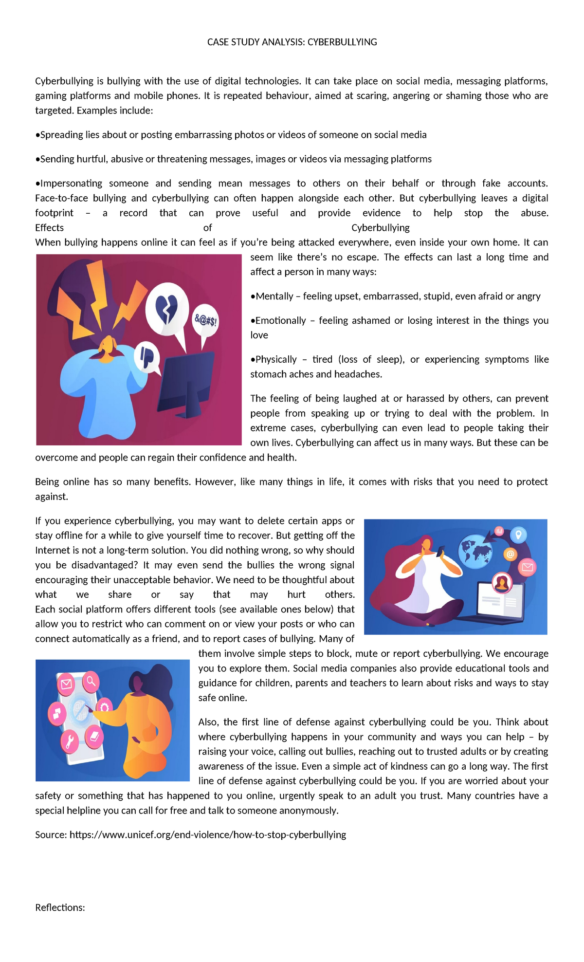CASE Study Analysis - Understanding Cyberbullying Effects and Solutions ...