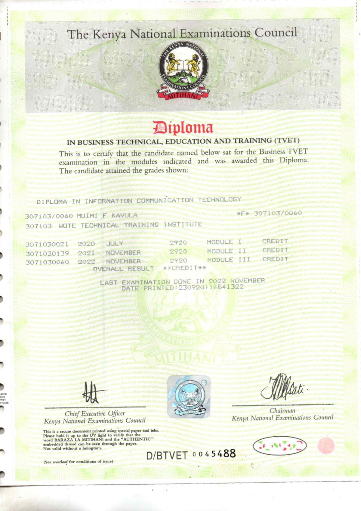 ICT Certificate 20250224 09023133 - The Kenya National Examinations ...