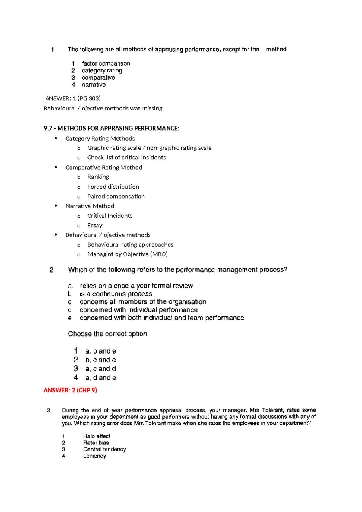 HRM2602 May-June 2013 Solutions: Performance Appraisal Methods - Studocu