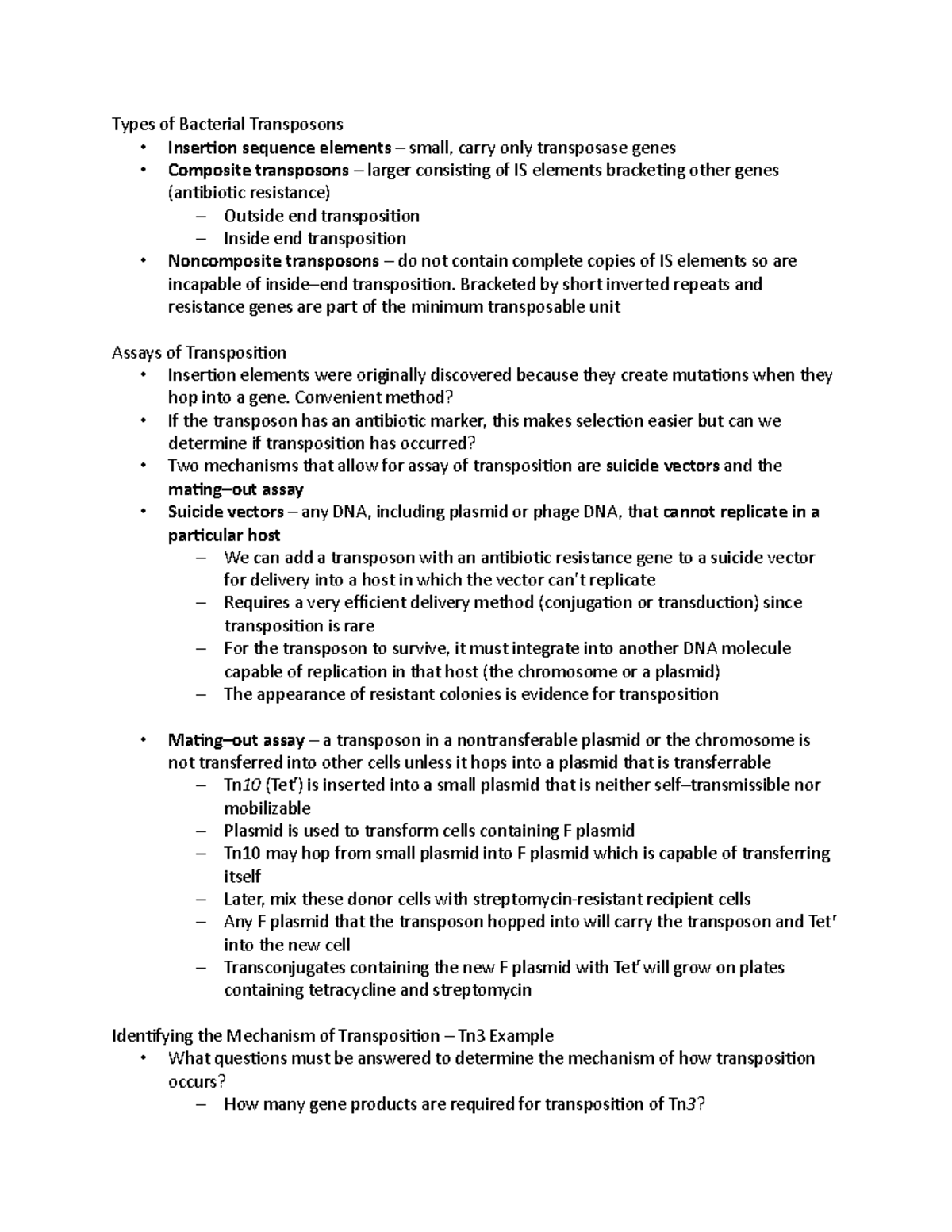 Transposition Lecture 15 Types Of Bacterial Transposons Insertion Sequence Elements Small