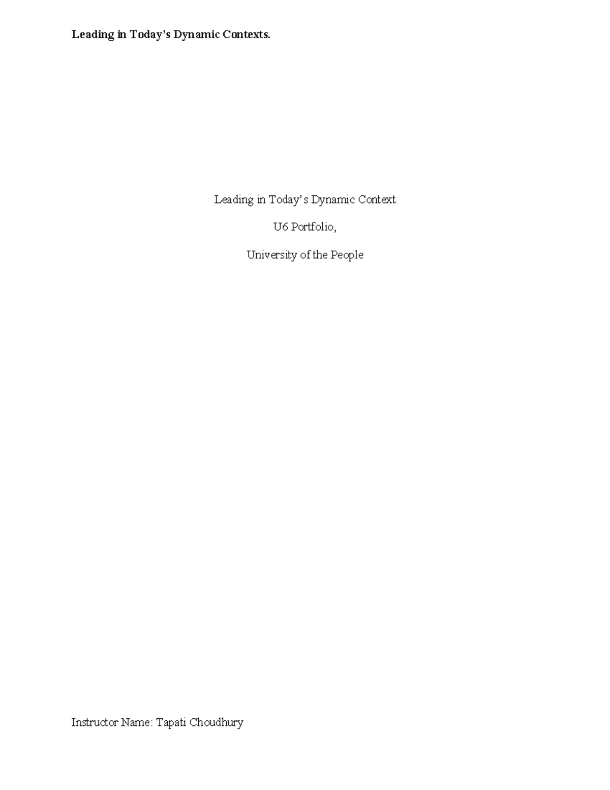 Bus 5411 - Unit 6 portfolio management: Business process redesign ...