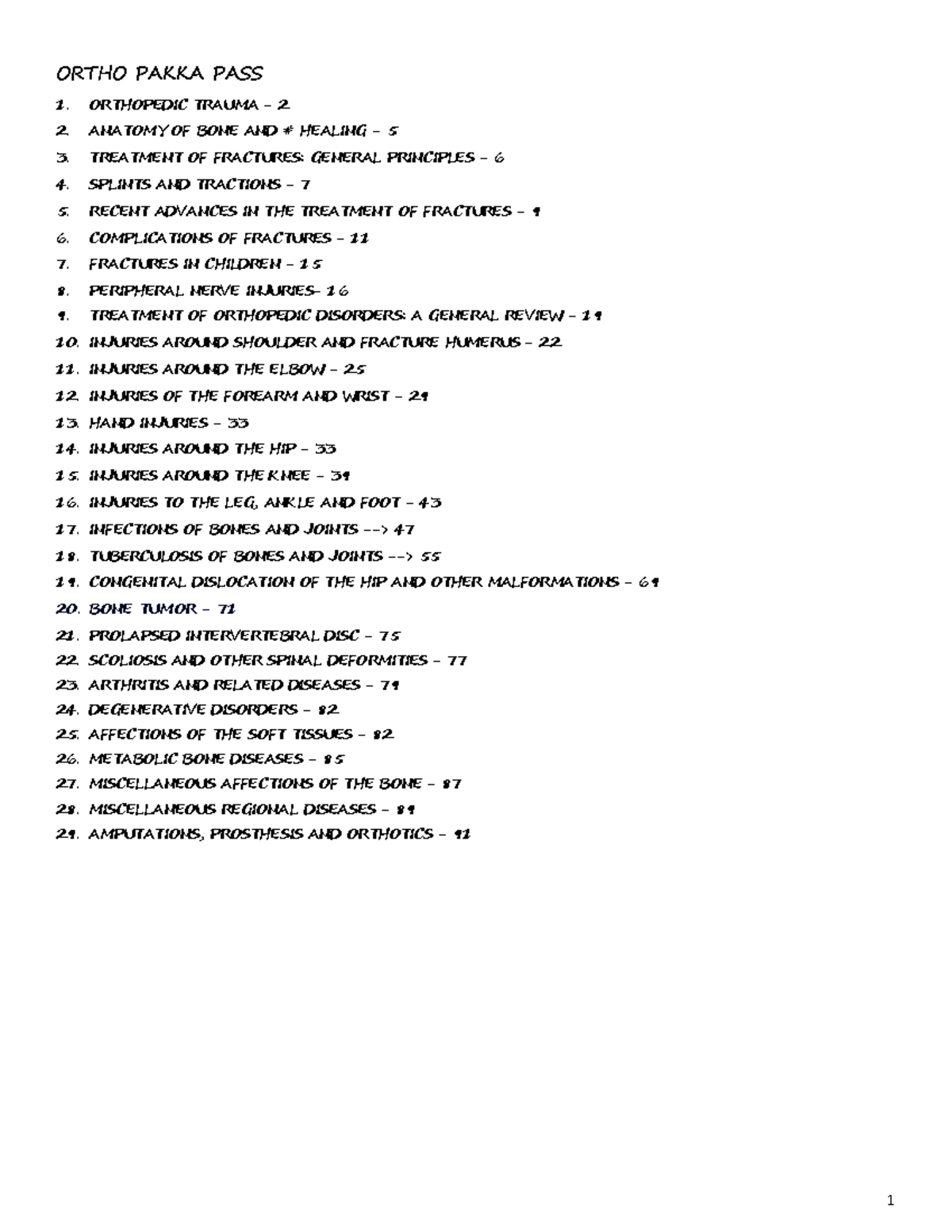 Ortho Pakka Pass: Comprehensive Guide to Orthopedic Trauma and ...
