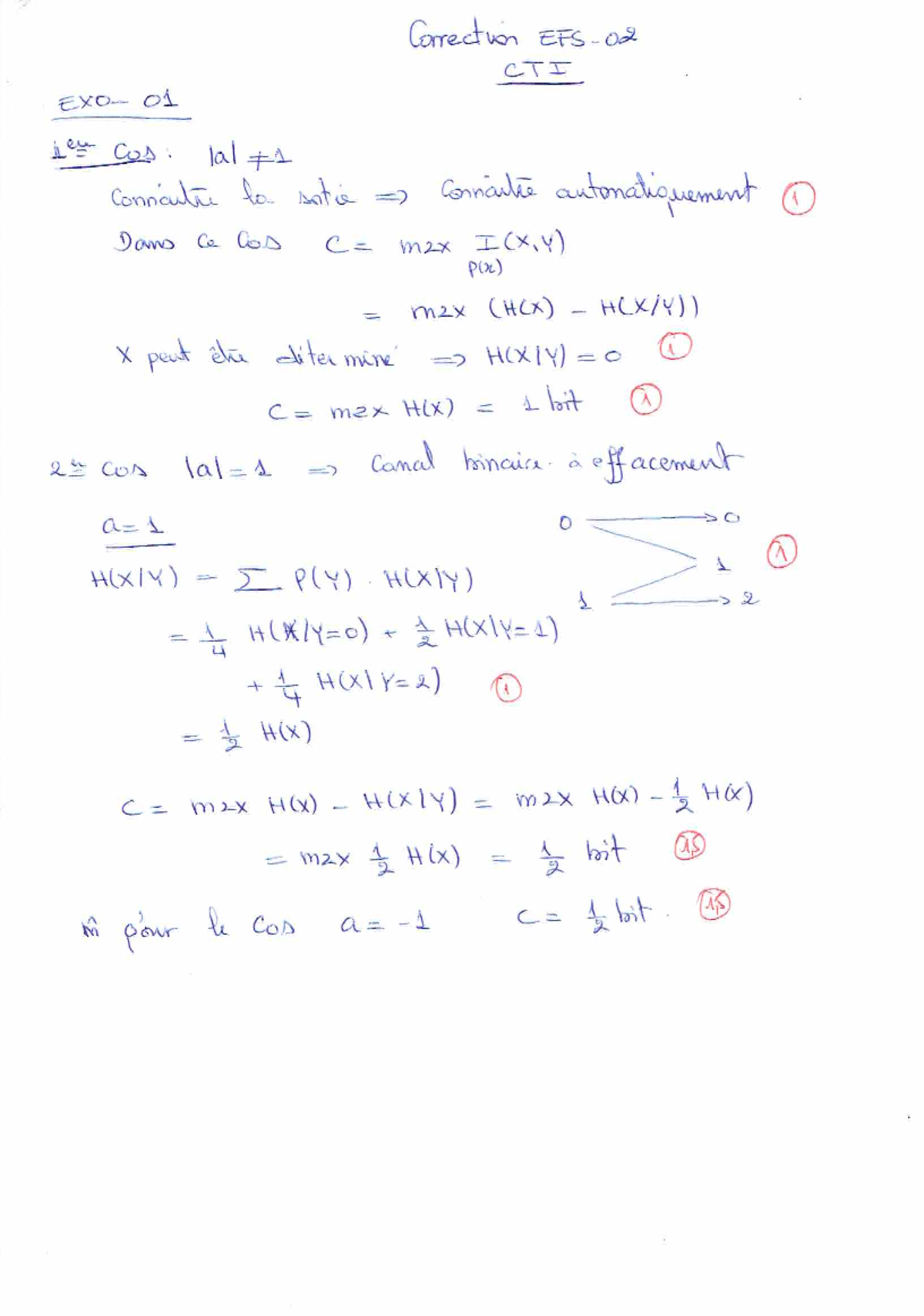 Correction EFS-02 CTI EXO-01: Notes on Information Theory - Studocu