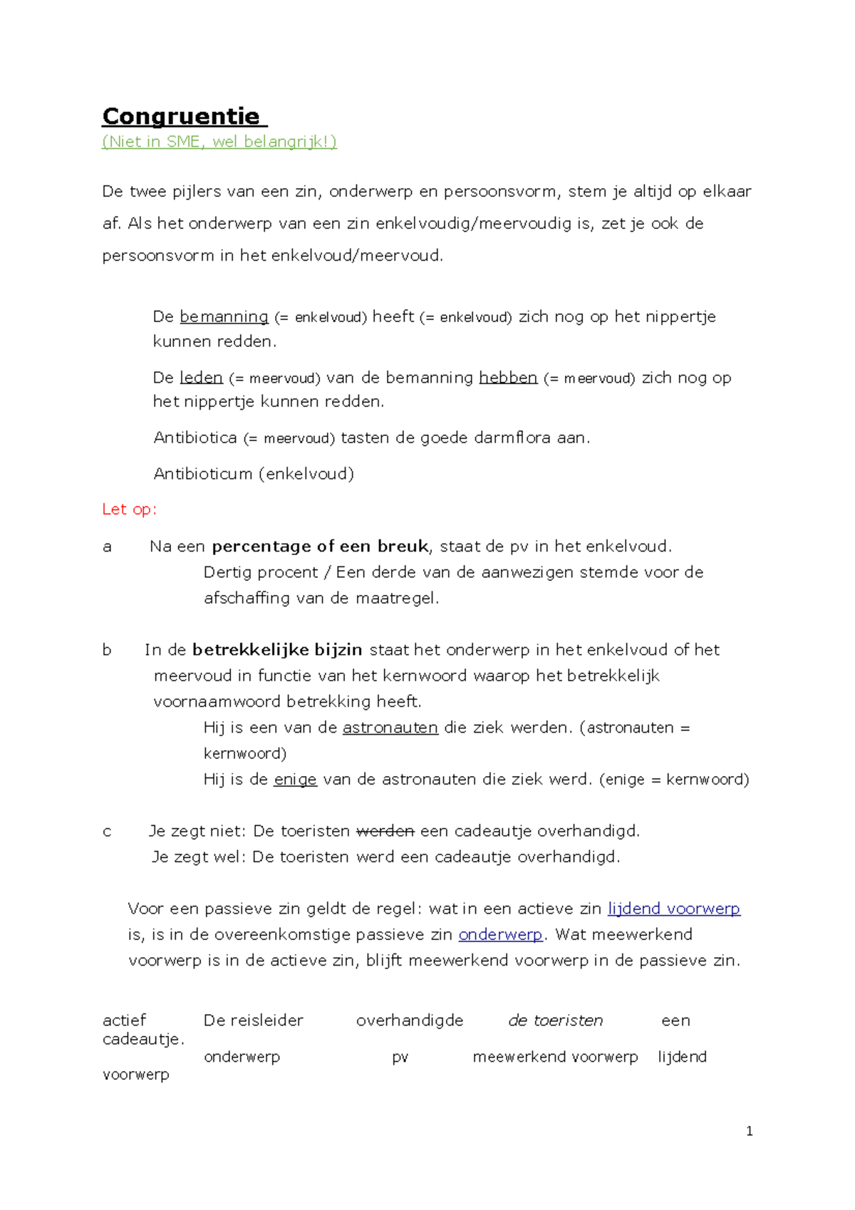 Congruentie - Oefenmateriaal en Voorbeelden voor Taalgebruik - Studocu