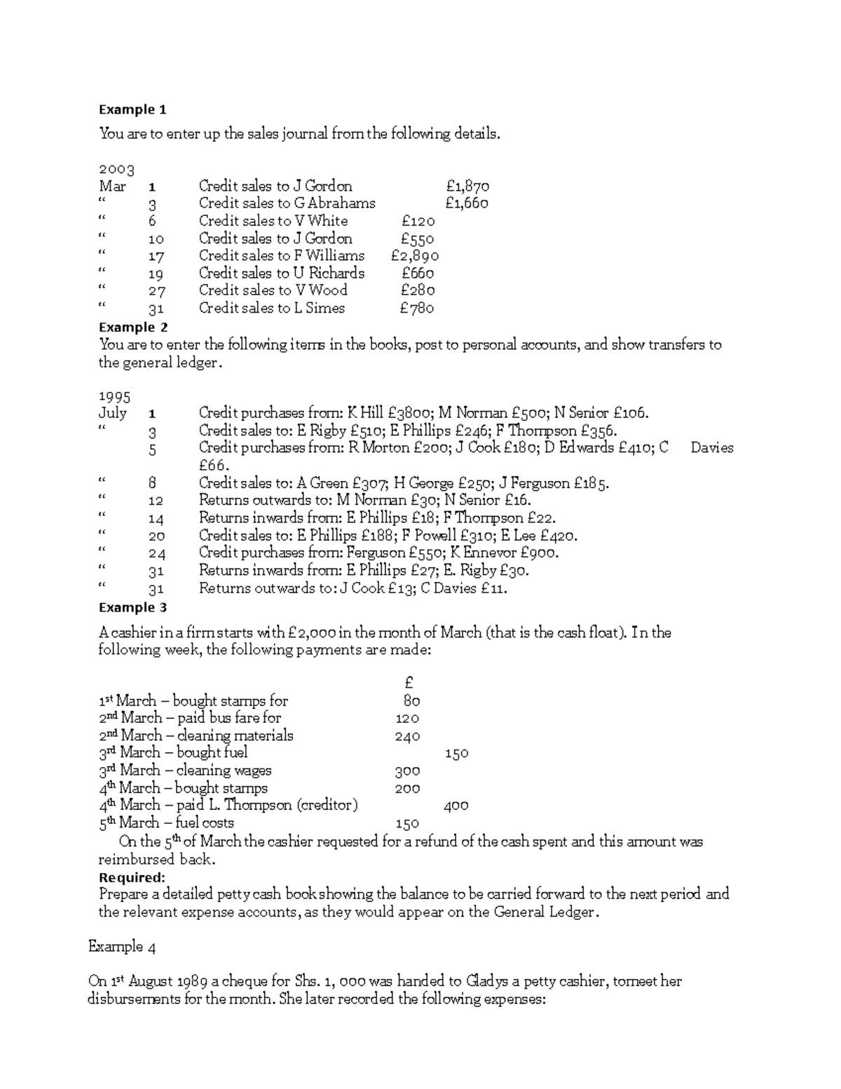 Financial Accounting: Petty Cash & Journal Entries (ACC 101) - Studocu