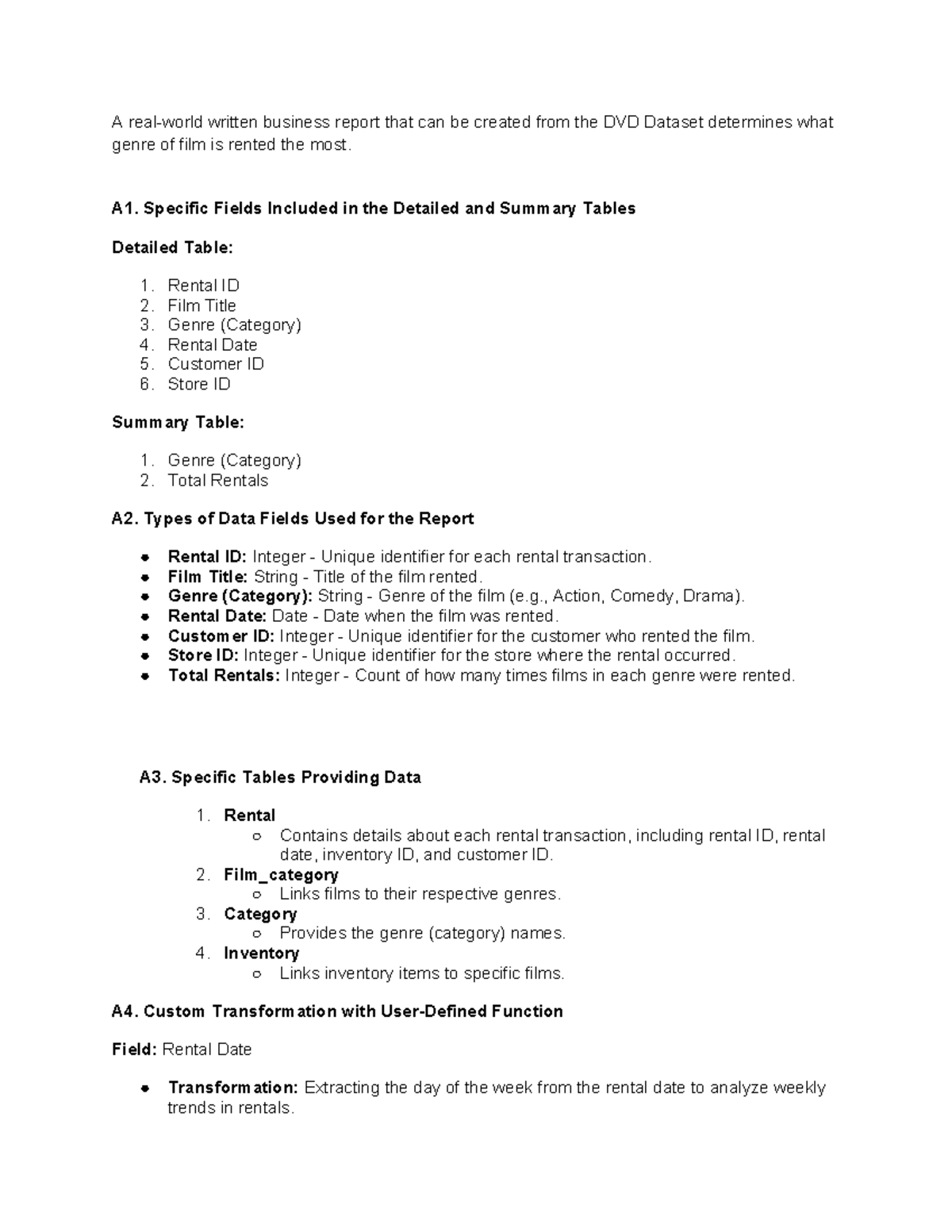 Part 1 D326 PA - A real-world written business report that can be ...