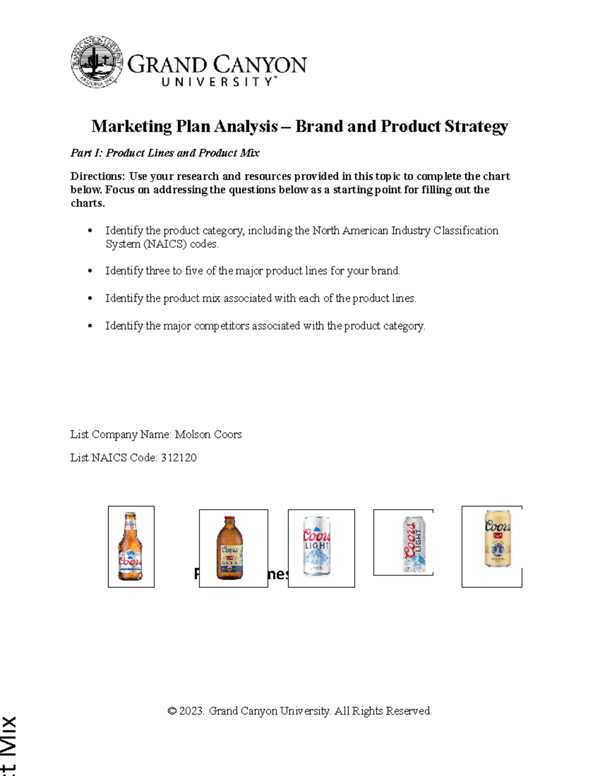 MKT 315 RS T4 Marketing Plan Analysis Brand and Product - Marketing ...