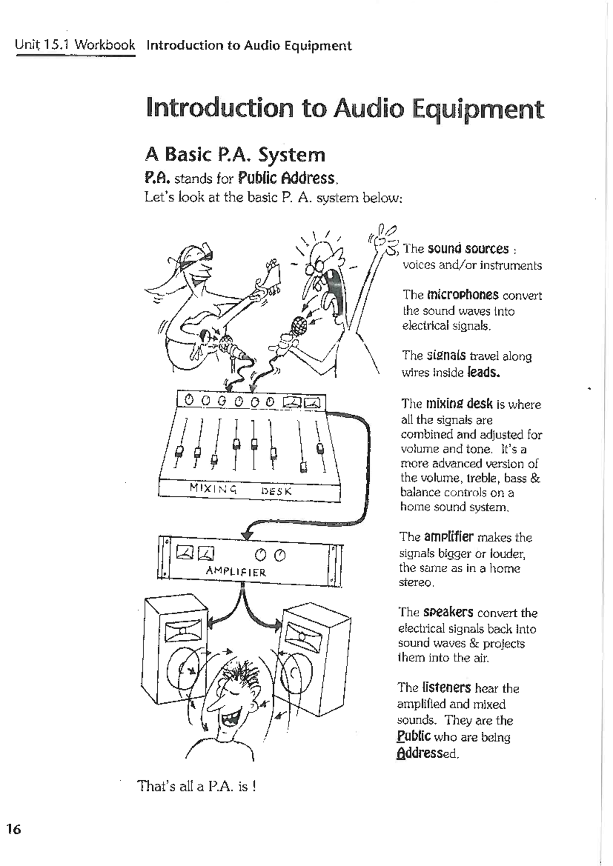Stage 5 Music: Introduction to Audio Equipment Workbook - Studocu