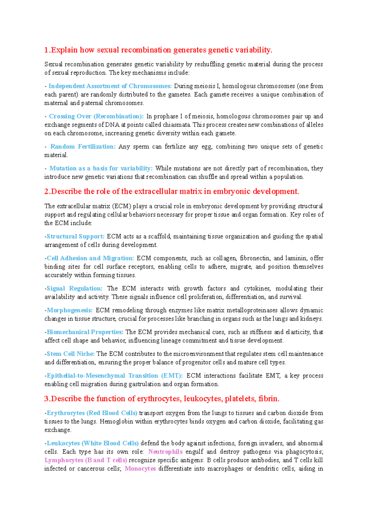 Wri-Bio-Final: Genetic Variability, ECM, Blood Cells & Hormonal ...