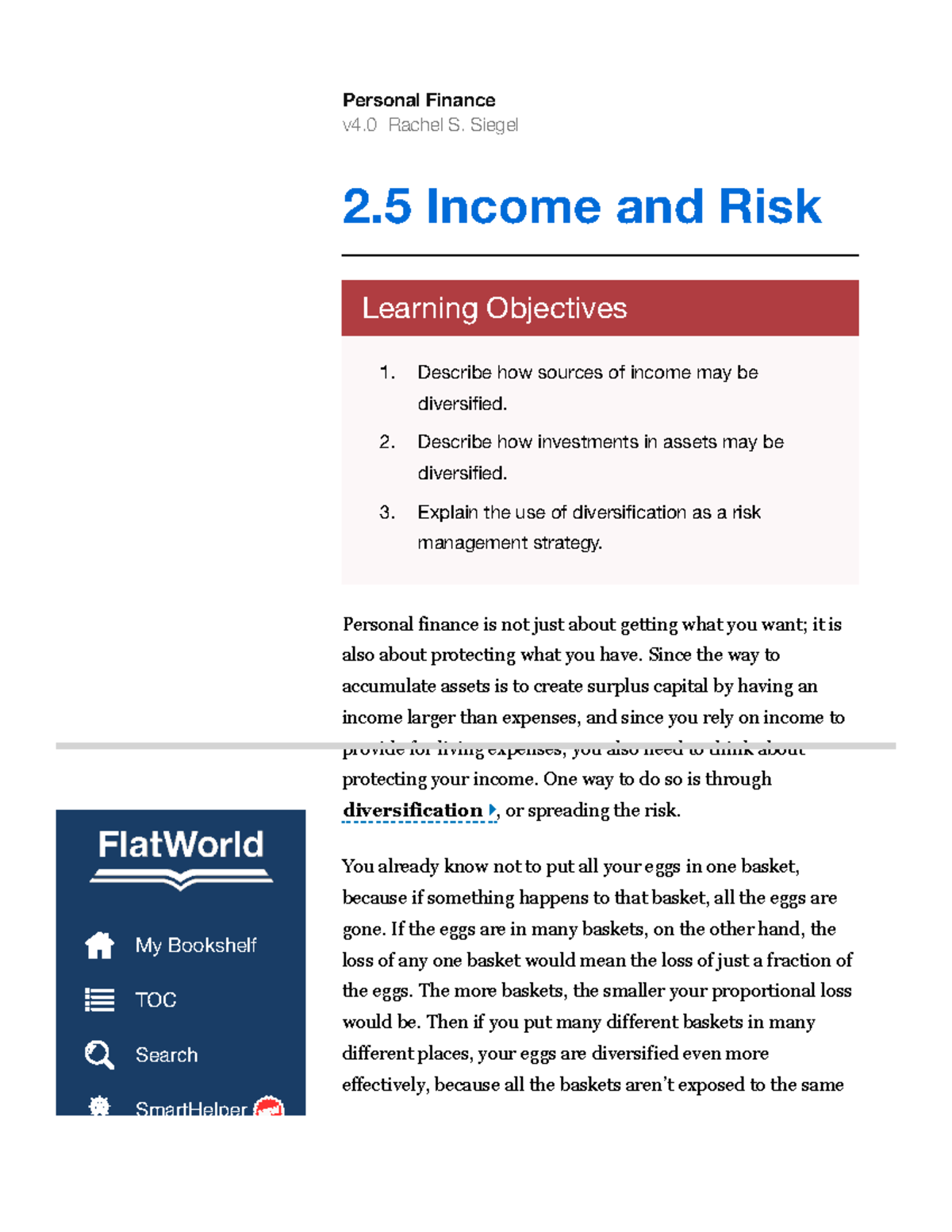 Understanding Income and Risk Diversification | Personal Finance 2.5 ...