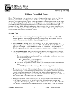 Best guide writing lab report - Writing Lab Reports & APA Format ...