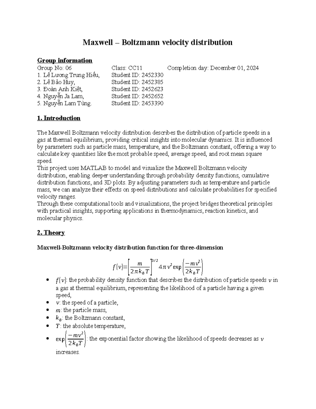 Maxwell-Boltzmann Velocity Distribution - CC11 Lecture Notes - Studocu