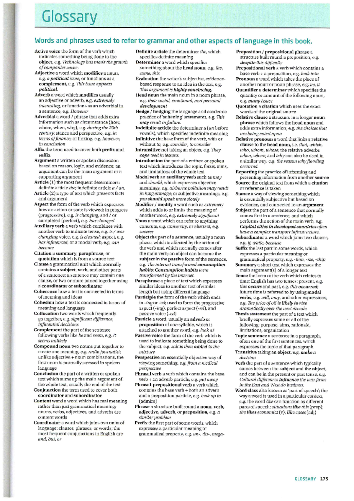 Glossary of Key Terms - English Language Study Guide - Studocu