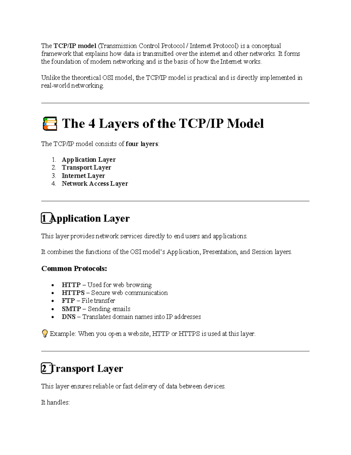 TCP/IP Model Explained - Study Guide for Success - Studocu