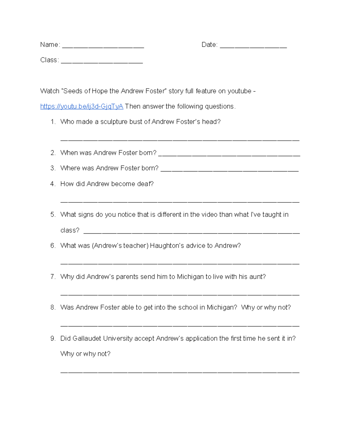 Andrew Foster Case Study Questions and Insights - Studocu