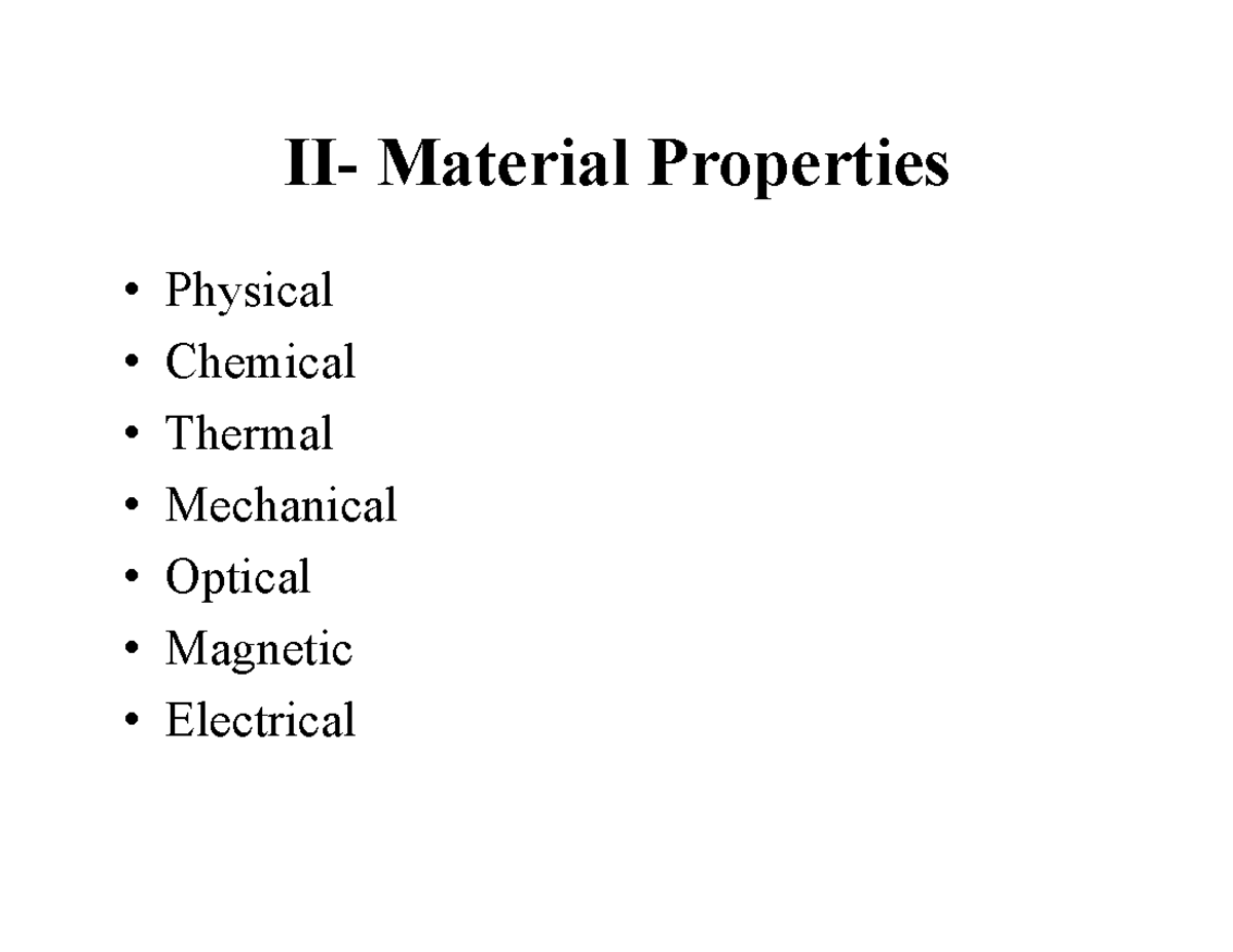 3. Material Properties: Physical, Chemical, Thermal, and Mechanical ...