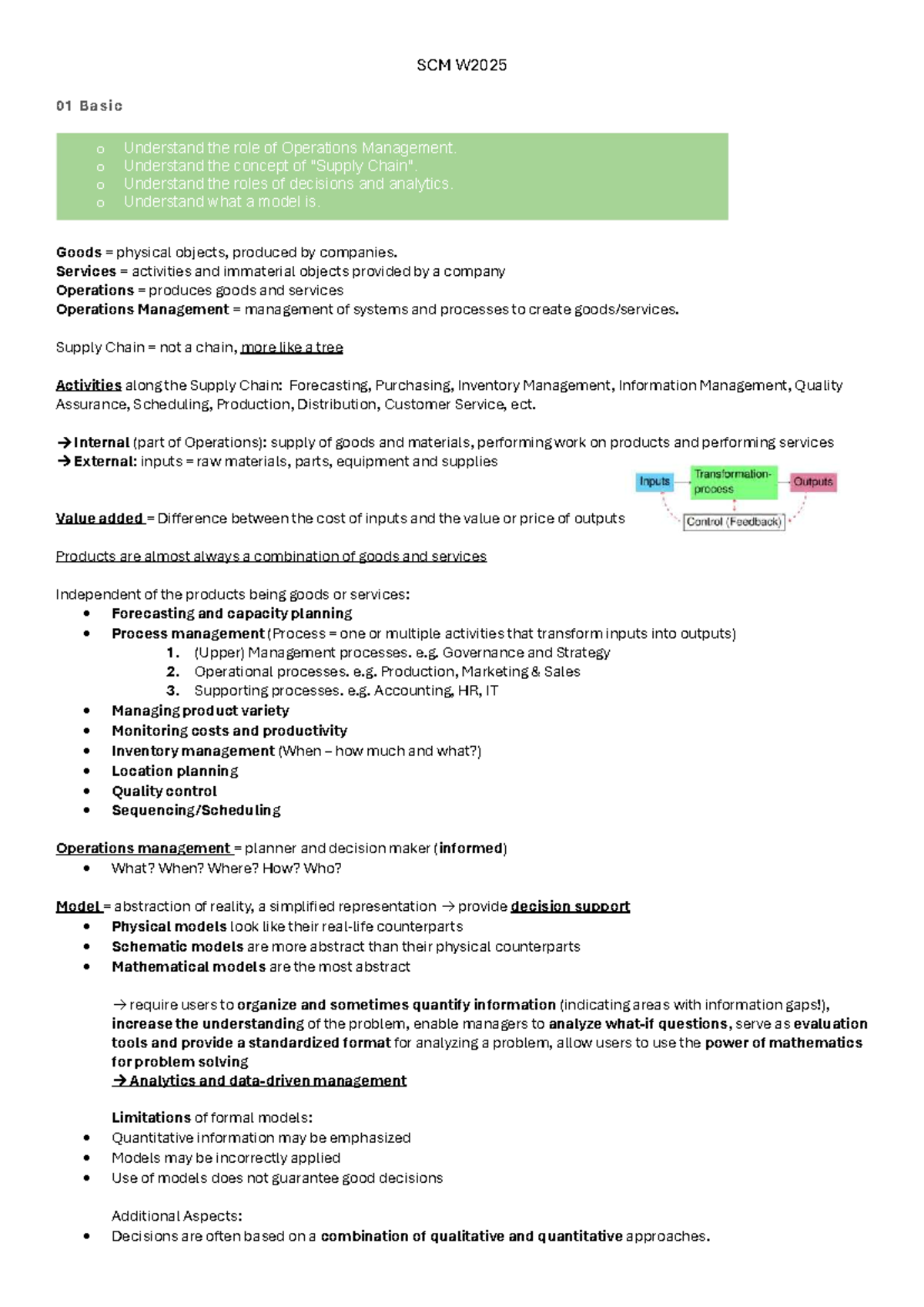 SCM W2025 01-06 Comprehensive Overview of Operations Management ...