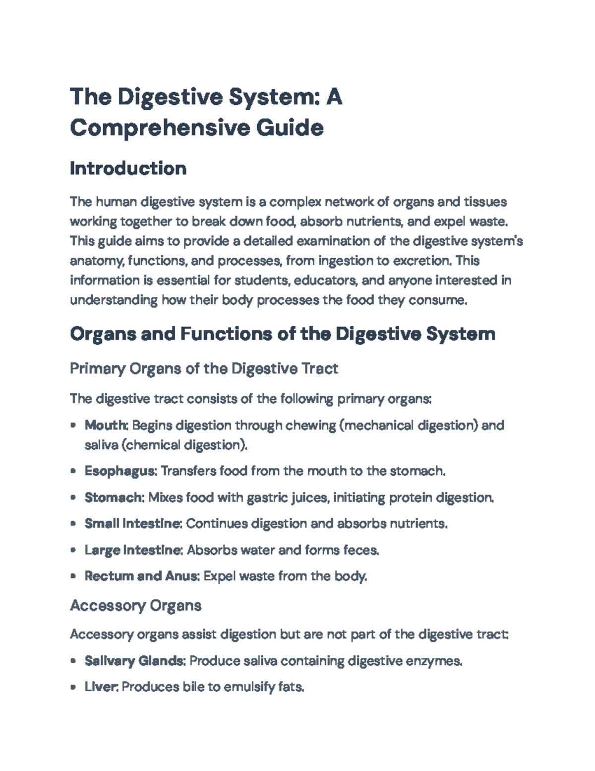 Digestive System Overview: Anatomy, Functions, and Processes - The ...
