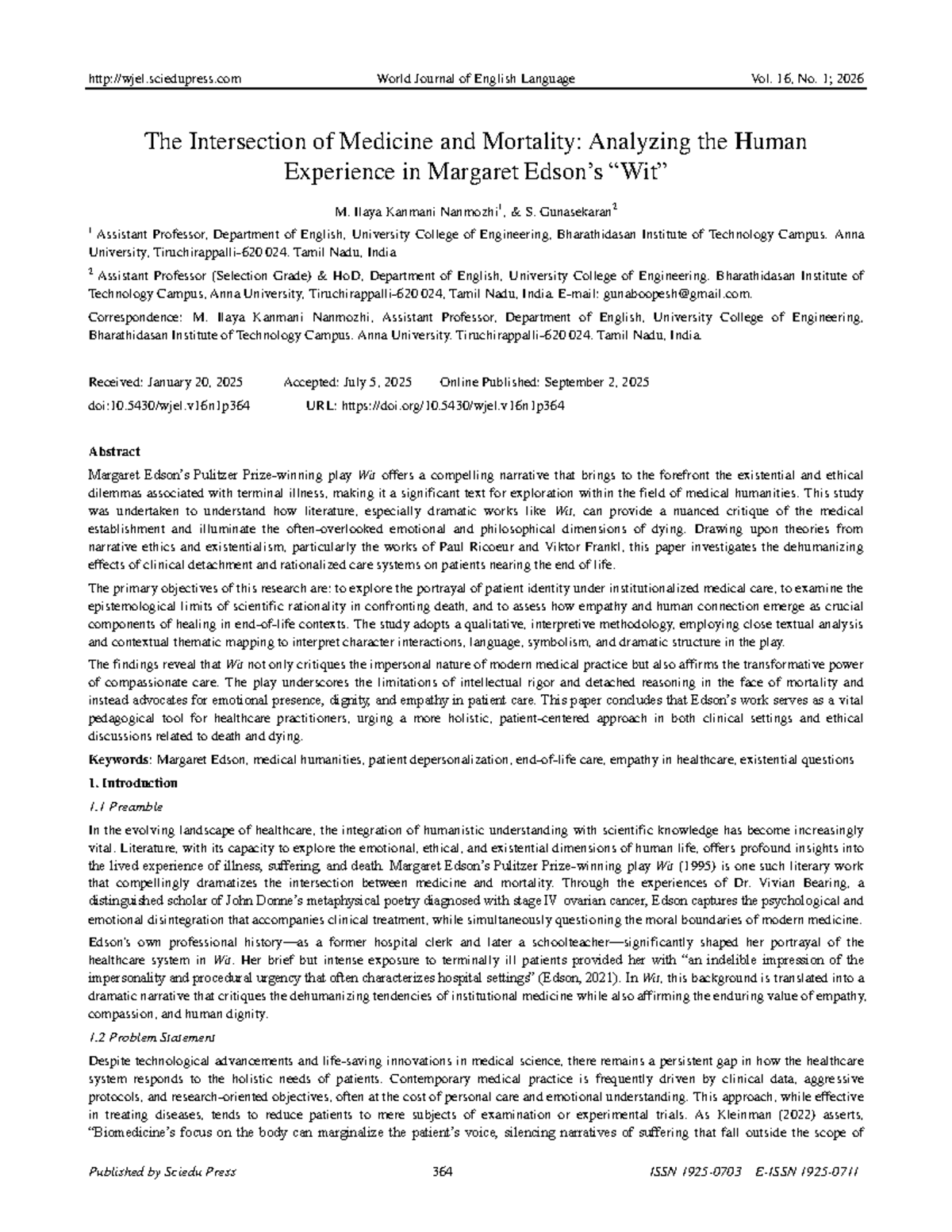 The Intersection of Medicine and Mortality: Analyzing 'Wit' in Medical ...