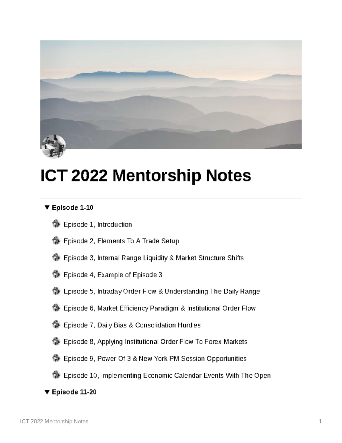 ICT 2022 Mentorship Notes: Key Concepts & Trading Strategies - Studocu