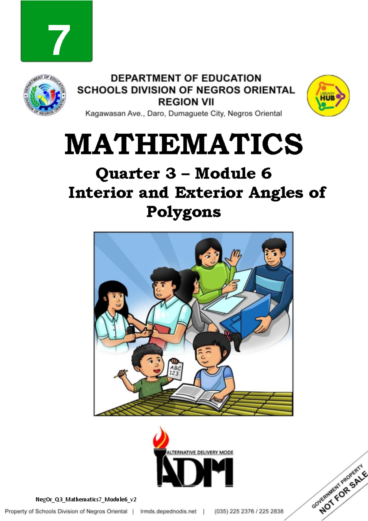 Math 7 Q3 Module 6: Exploring Interior and Exterior Angles of Polygons ...