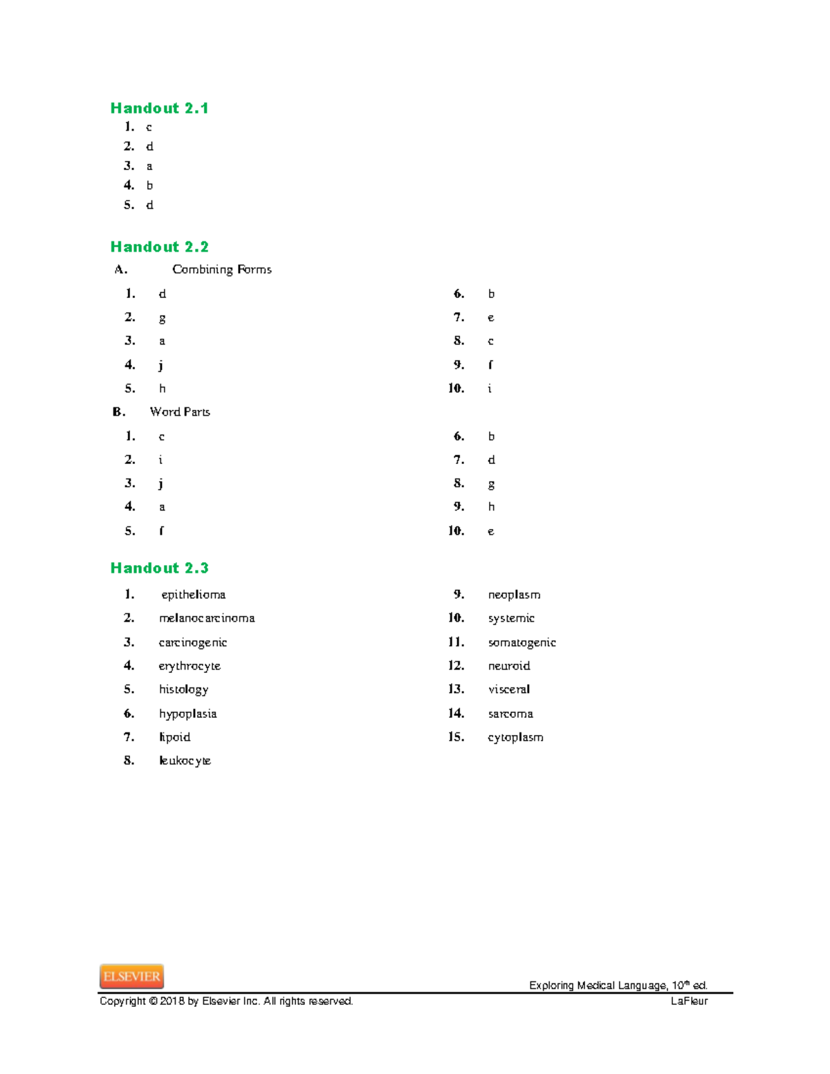 Ch 02 LG KEY - Medical Language Handouts and Key Terms - Studocu