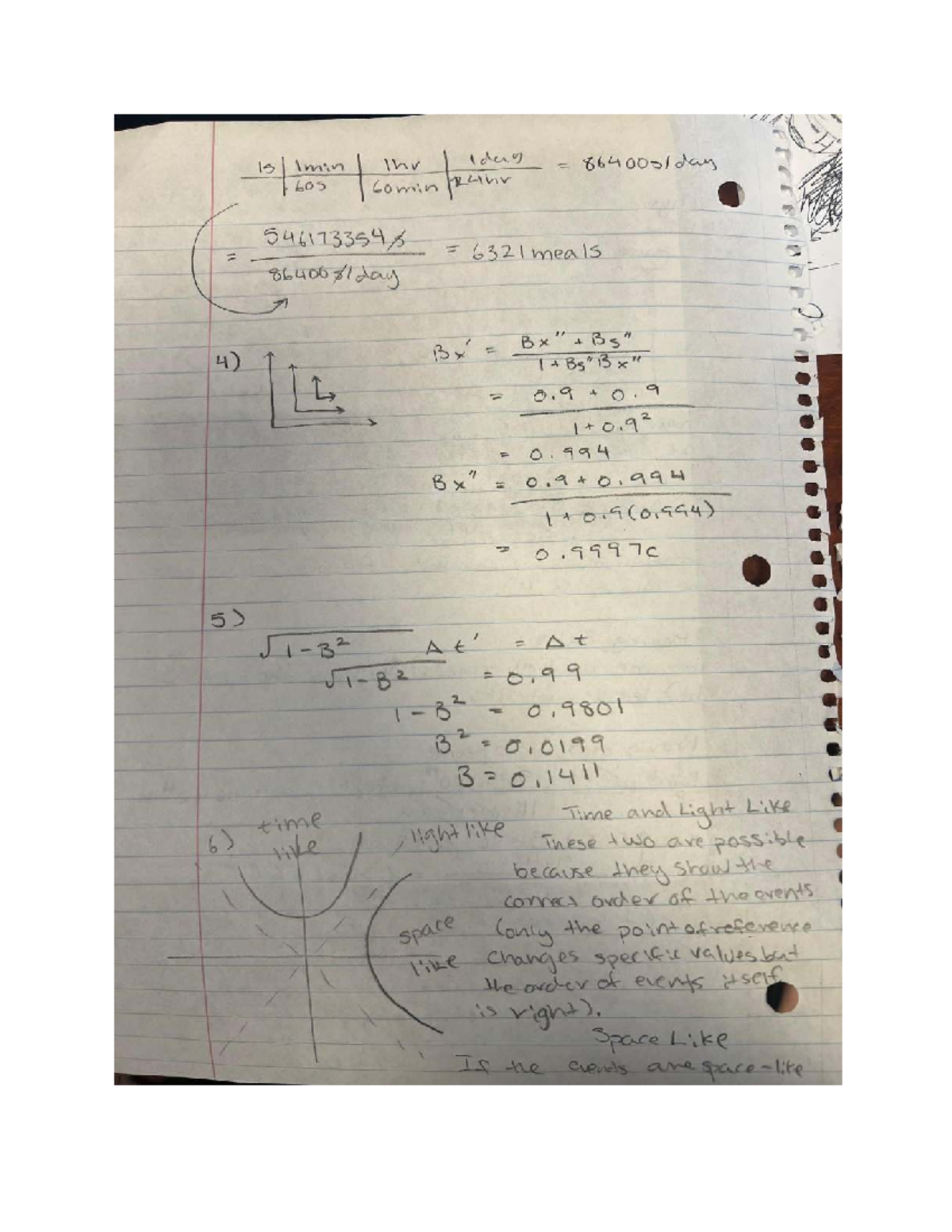 Physics Admi Notes: Time, Light, and Event Order Analysis - Studocu