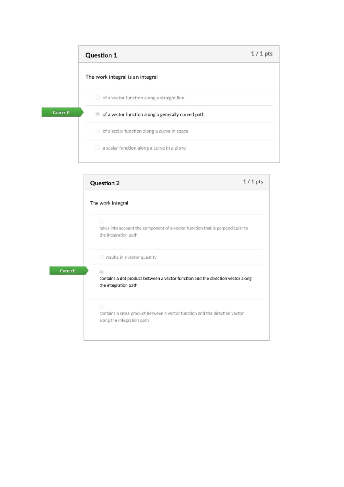 Math Test Week 7: Work Integrals and Double Integrals Concepts - Studocu