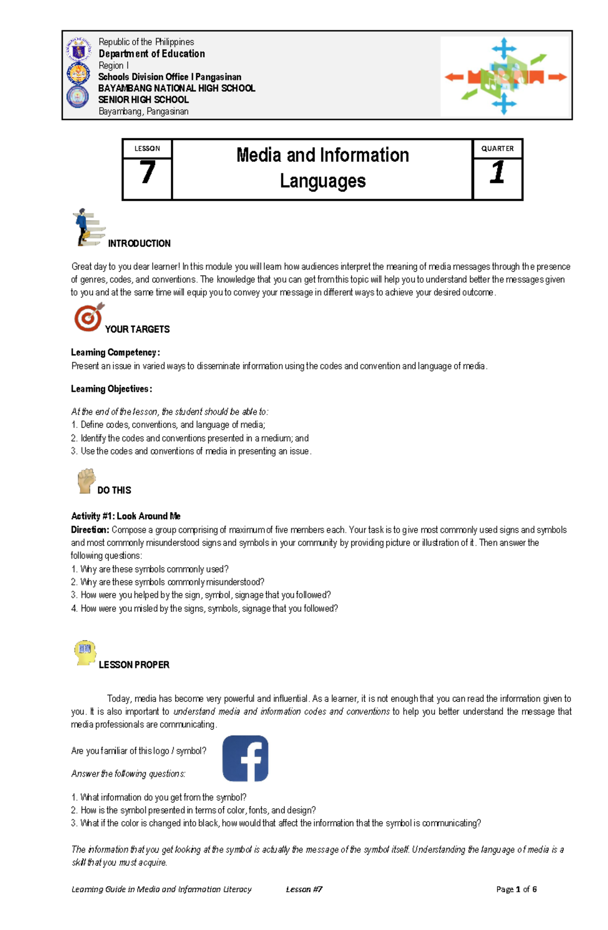 MIL Lesson 7 SY 22 23 - mrsrjsrjrsrjj - Republic of the Philippines ...