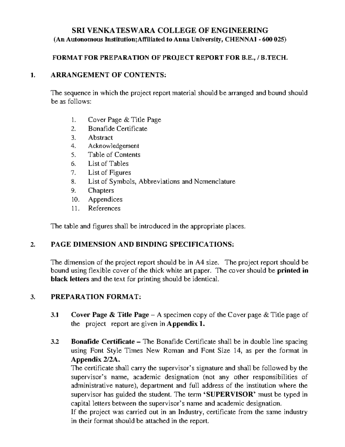 UG Project Report Format - SRI VENKATESWARA COLLEGE OF ENGINEERING (An ...