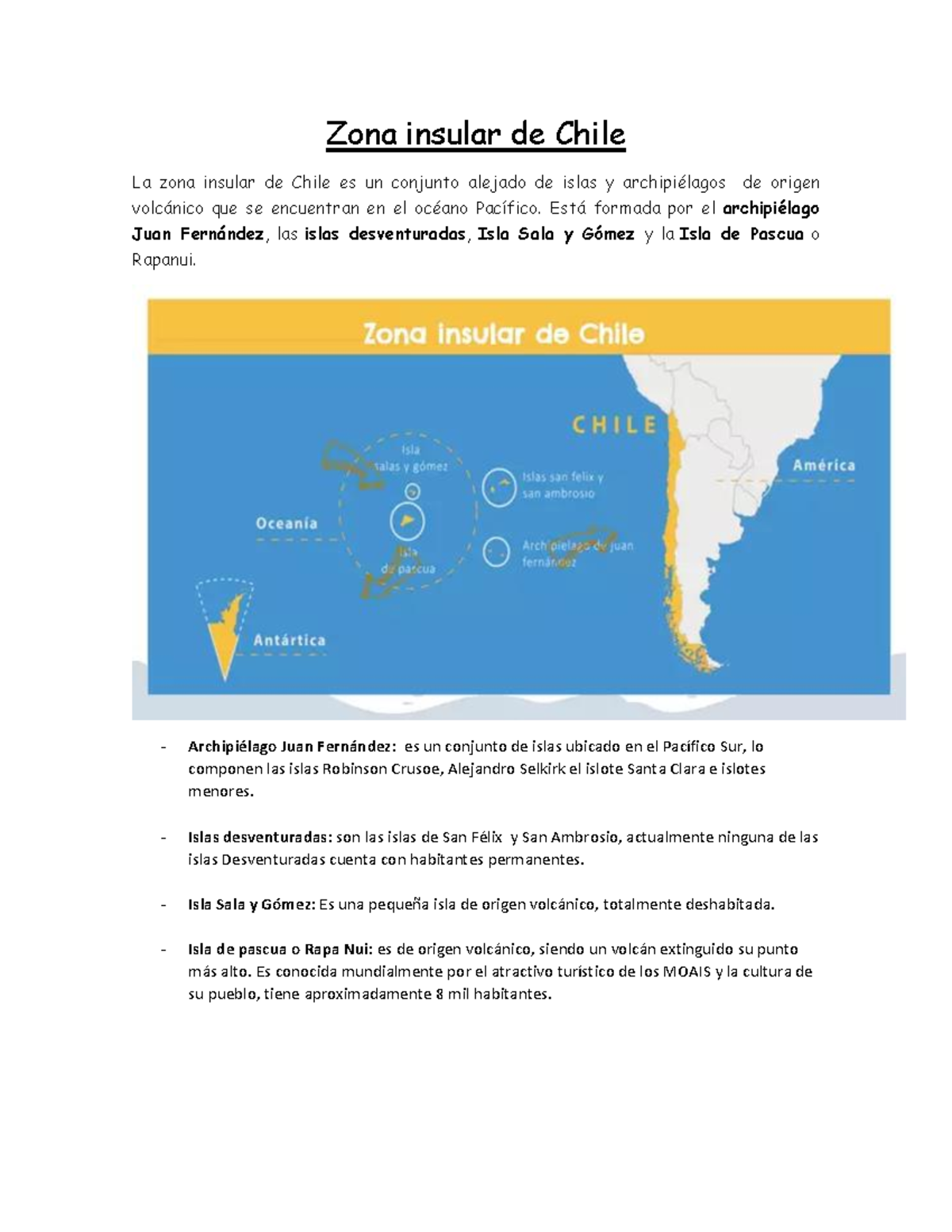 Zona Insular de Chile: Características y Clima de Rapa Nui - Studocu