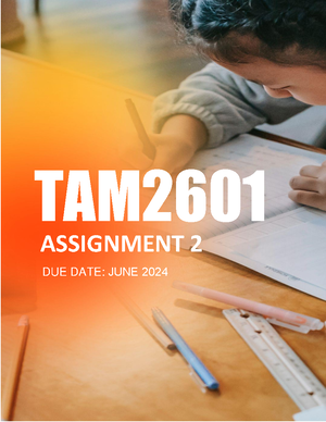 TAM2601 JAN FEB 2023 Main FEB - [TURN OVER] TUNIVERSITY EXAMINATIONS ...