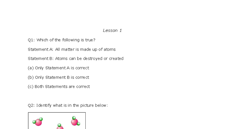 Online Quizzes for Material Science Lessons 1-9 - Studocu