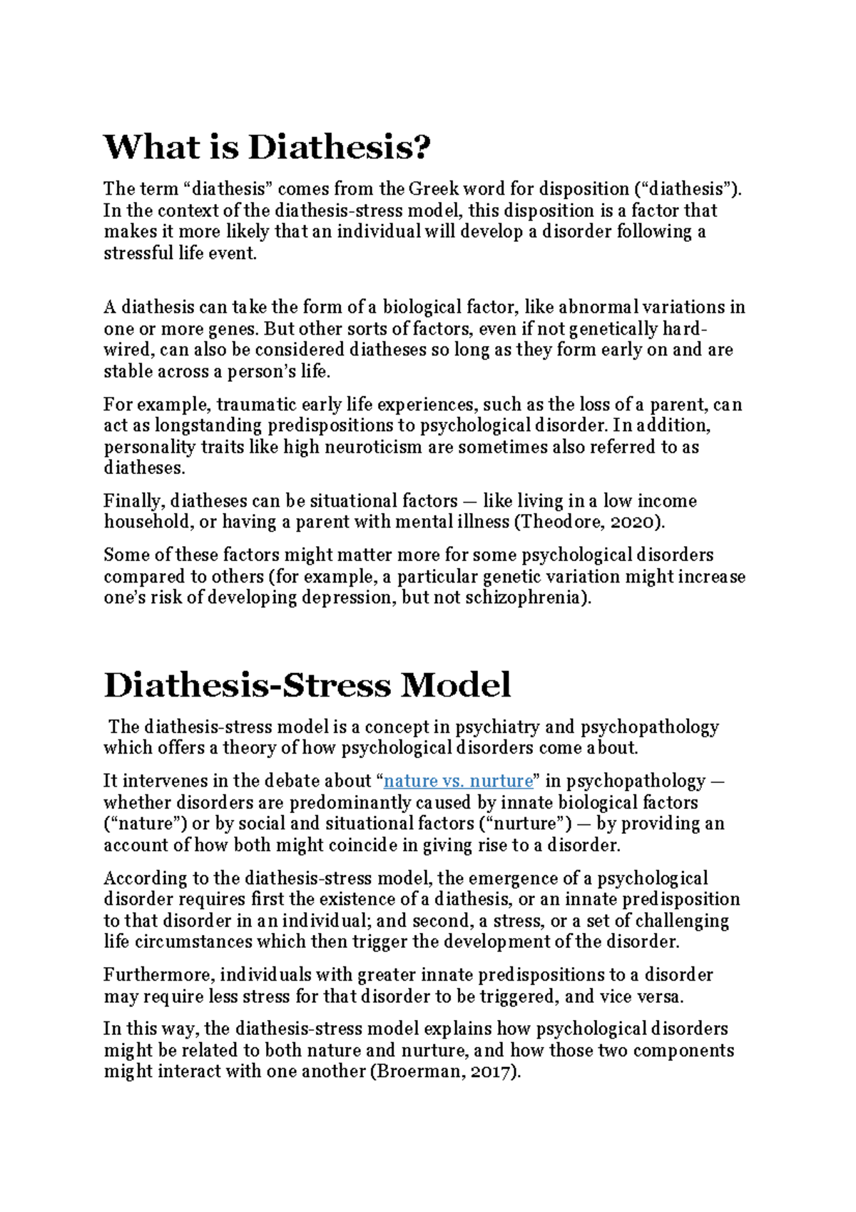 Understanding Diathesis and the Diathesis-Stress Model in Psychology ...