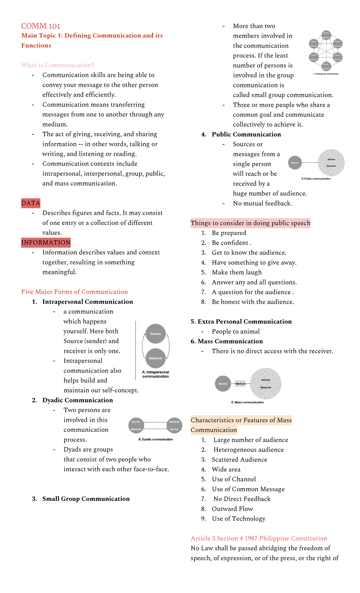 COMM-reviewer-1 - Hs shnn - COMM 101 Main Topic 1: Defining ...