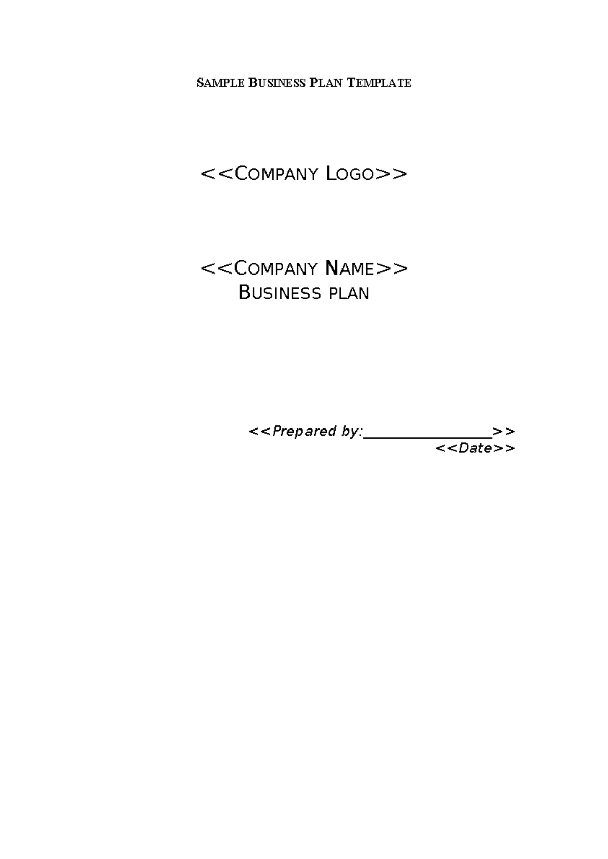 Sample Business Plan Template for Students (BUS101) - Studocu