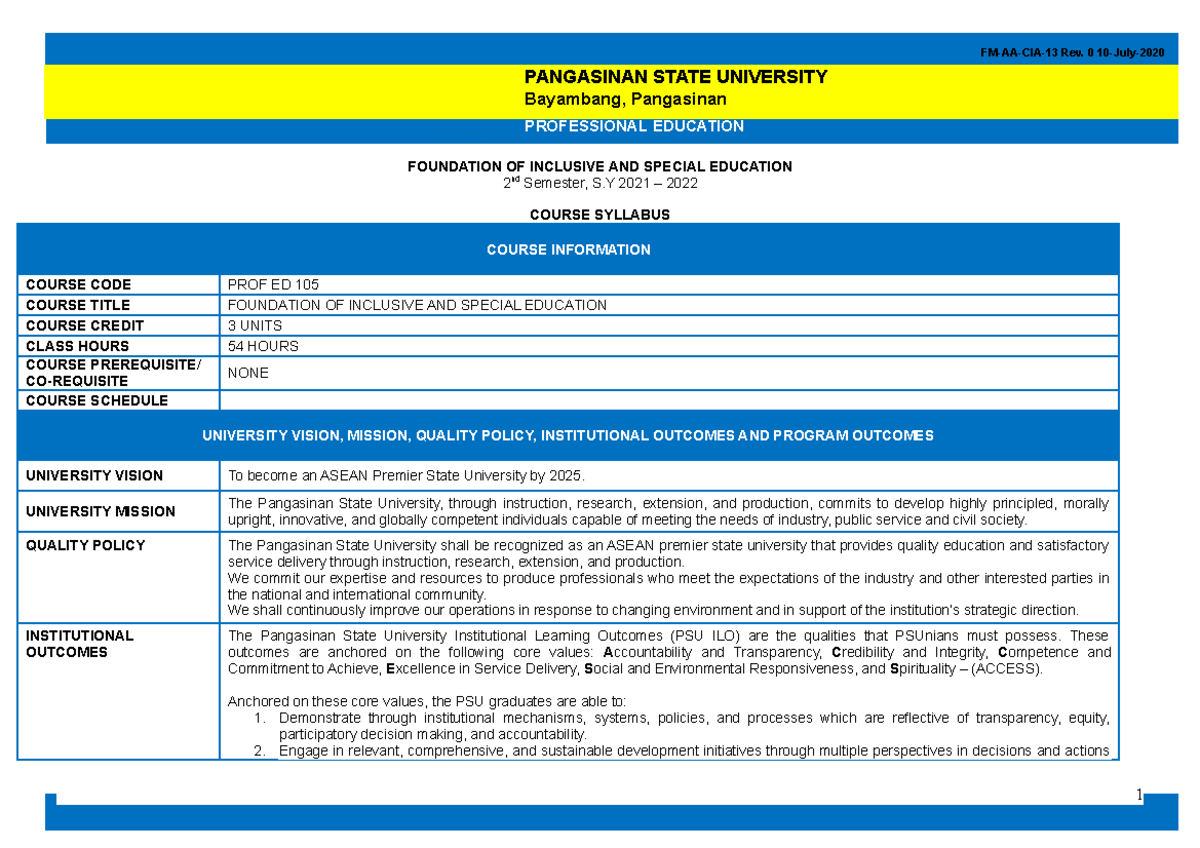 PROF-ED-105-Foundation-of-Inclusive-and-Special-Education-Syllabus-VMRG ...
