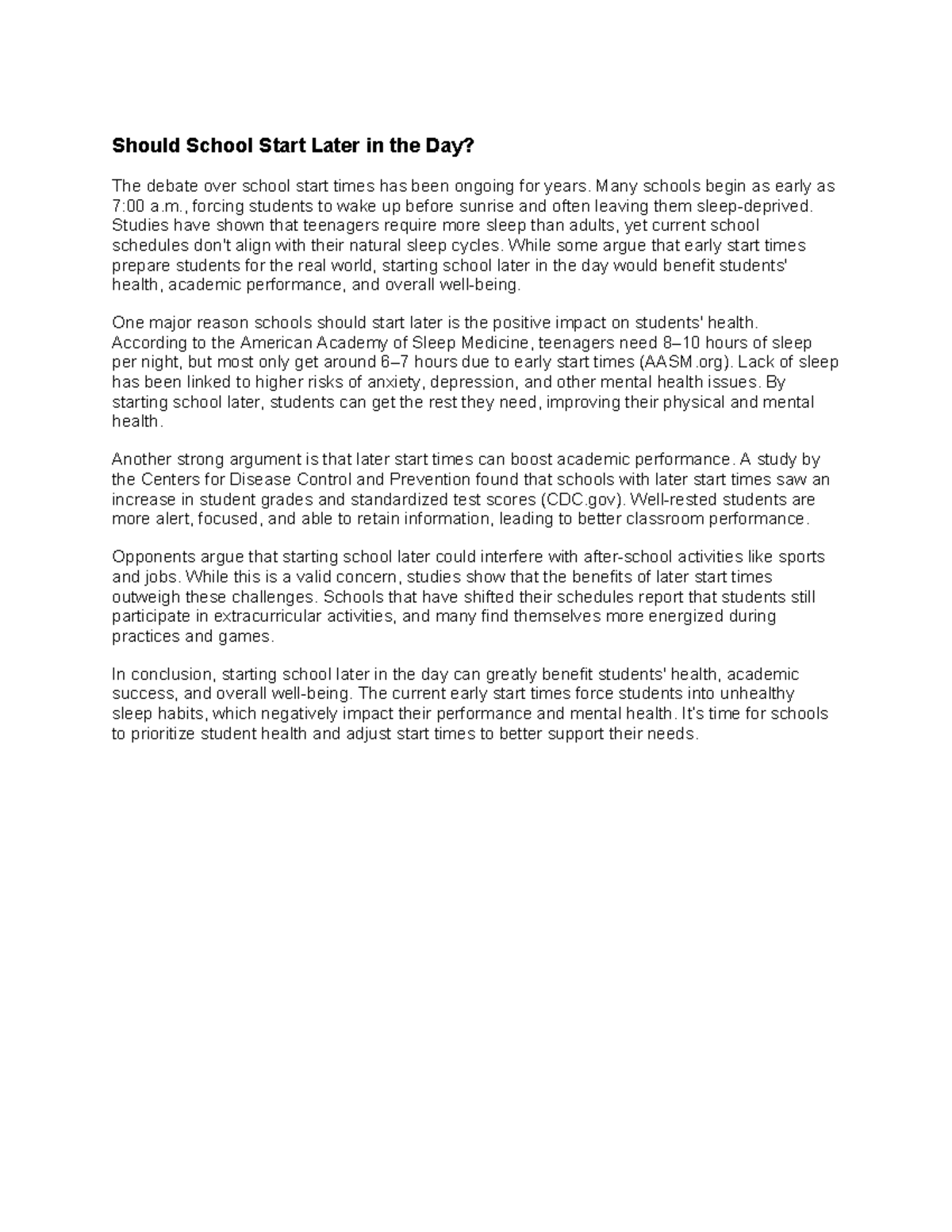 EDU 101: Should Schools Start Later for Better Student Well-Being ...