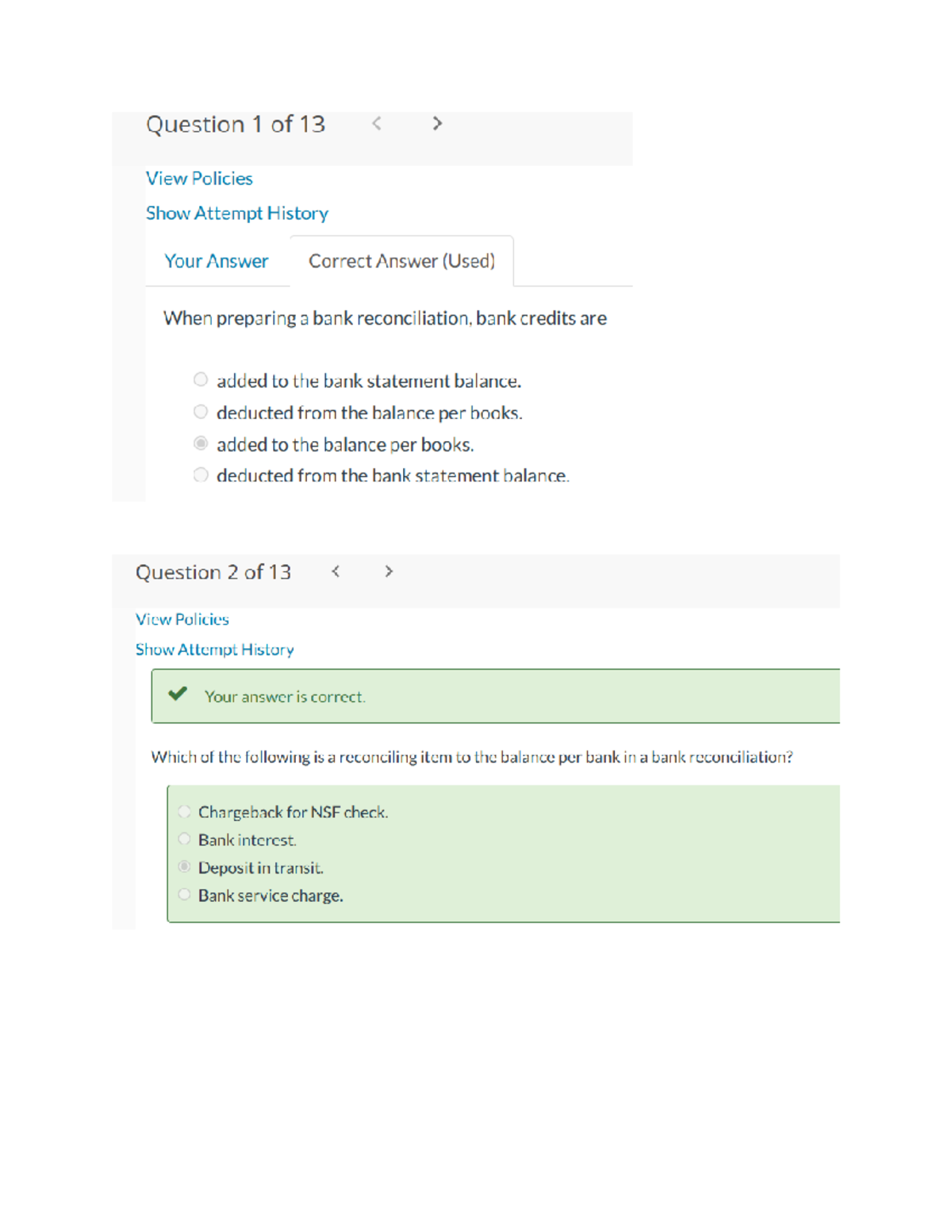 ACC 317 Module 5-1 Quiz Questions and Bank Reconciliation Concepts ...