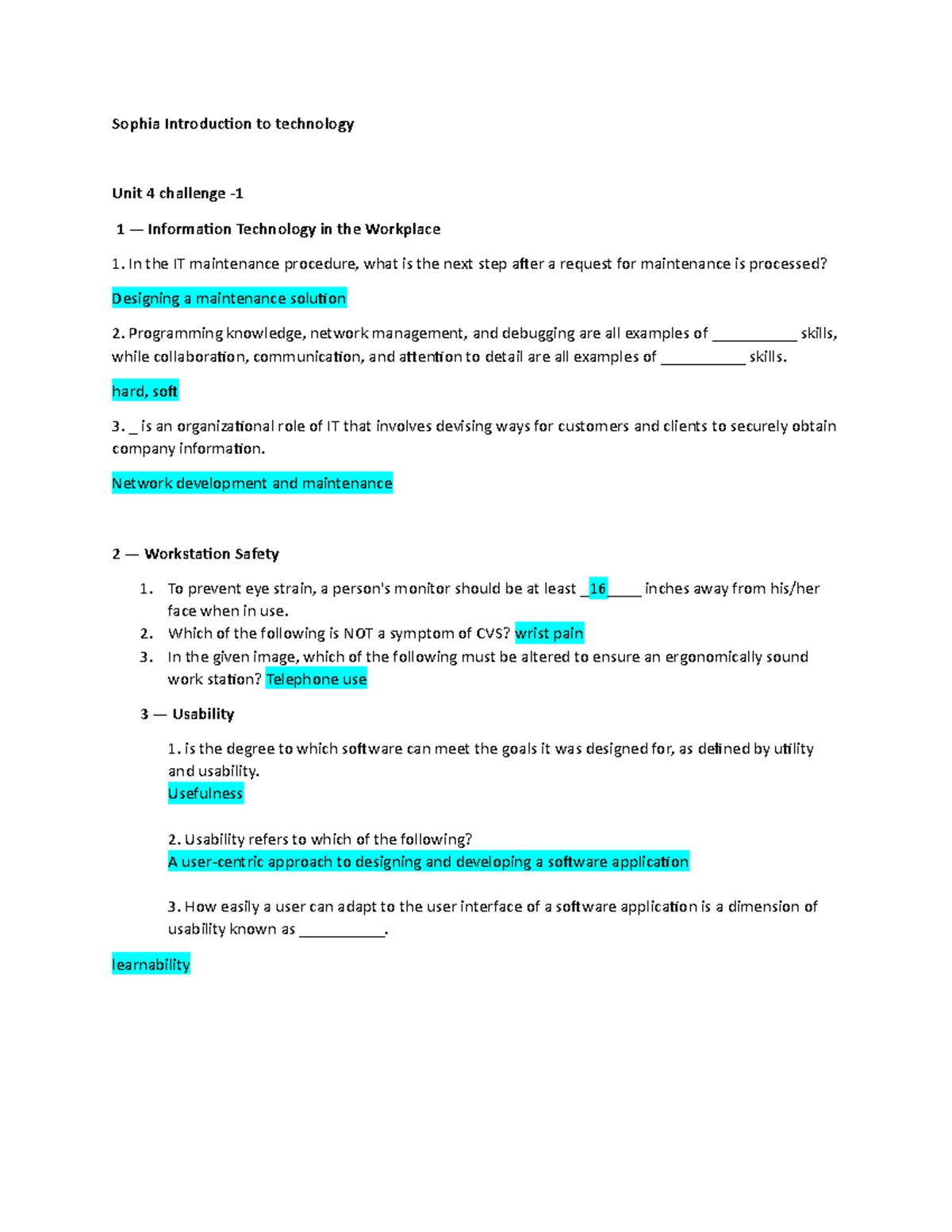 Sophia 2022 Introduction to Information Technology milestone 2 ...