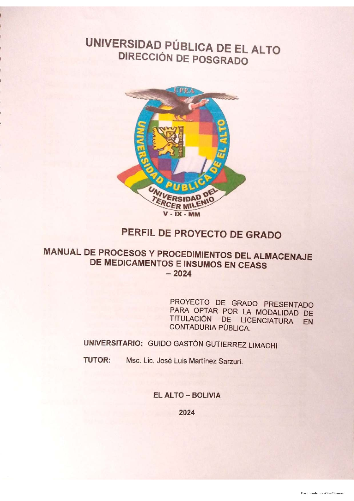 Perfil de Proyecto de Grado: Almacenamiento de Medicamentos en CEASS ...