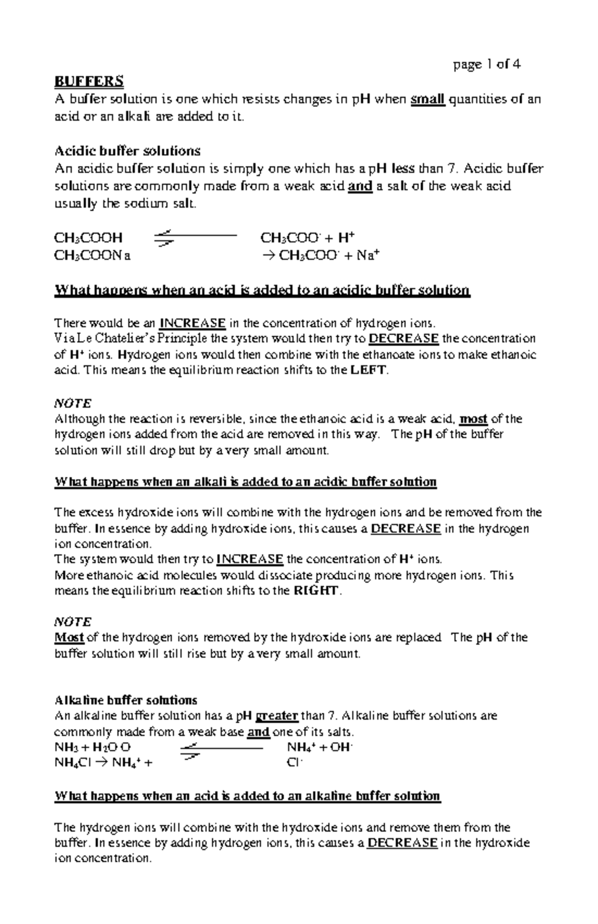 Buffers and pH: Understanding Acidic and Alkaline Solutions (CHEM101 ...