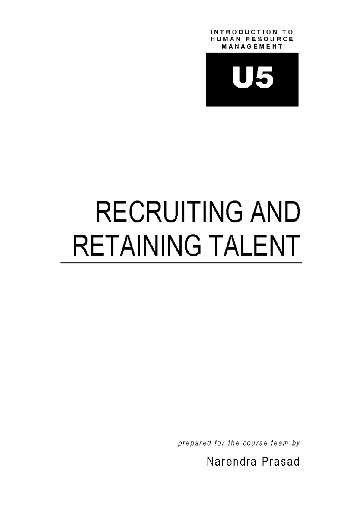 Final Exam Study Guide for HRM 101: Recruiting & Retaining Talent - Studocu