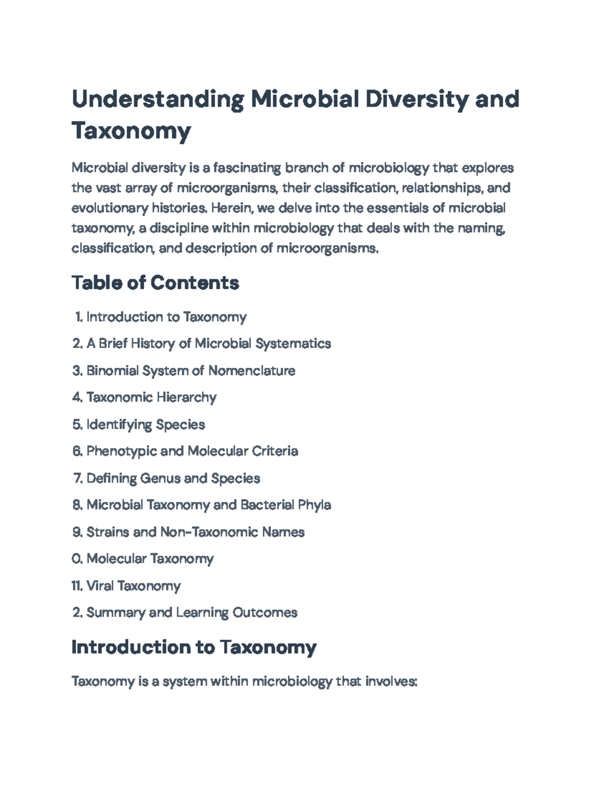 Understanding Microbial Diversity: Taxonomy Essentials in Microbiology ...